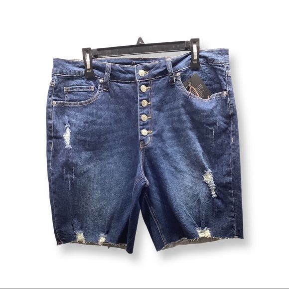 copperflash denim | Shorts | Copper Flash High Rise Button Ripped ...